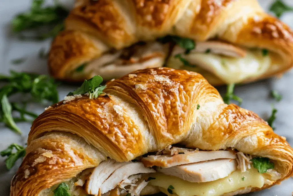 Buttery Garlic Baked Croissants – Ellie Kitchen