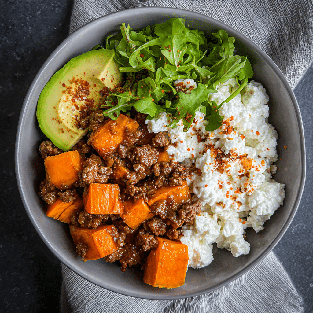 Easy Sweet Potato Beef Bowls with Cottage Cheese Recipe – Ellie Kitchen