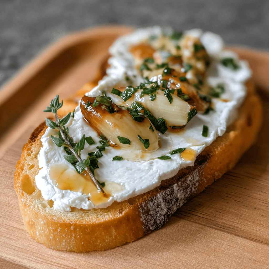 How to Make Garlic Confit with Herb Goat Cheese Toast – Ellie Kitchen