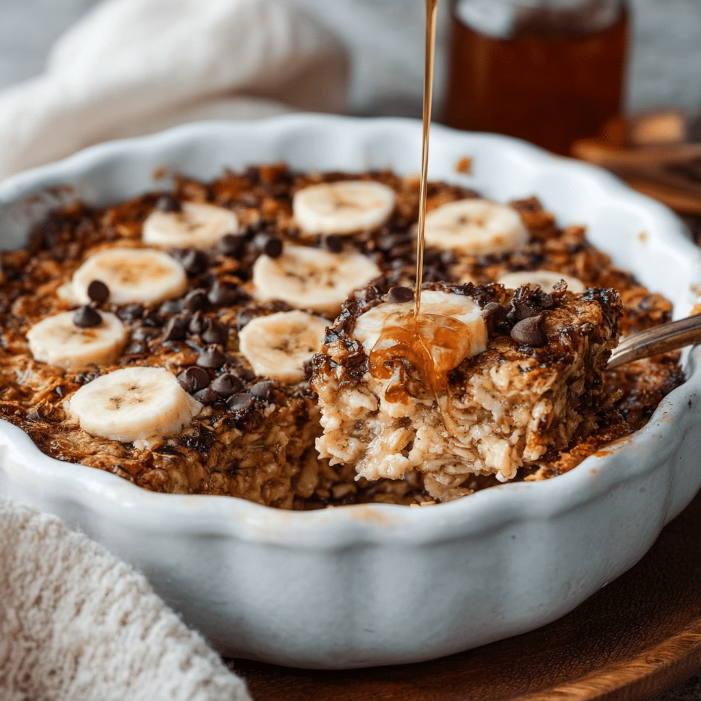 Easy Baked Oats with Banana and Maple Syrup – Ellie Kitchen