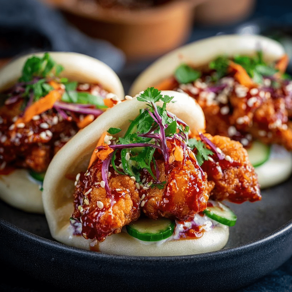 Crispy Korean Fried Chicken Bao Buns Bliss – Ellie Kitchen