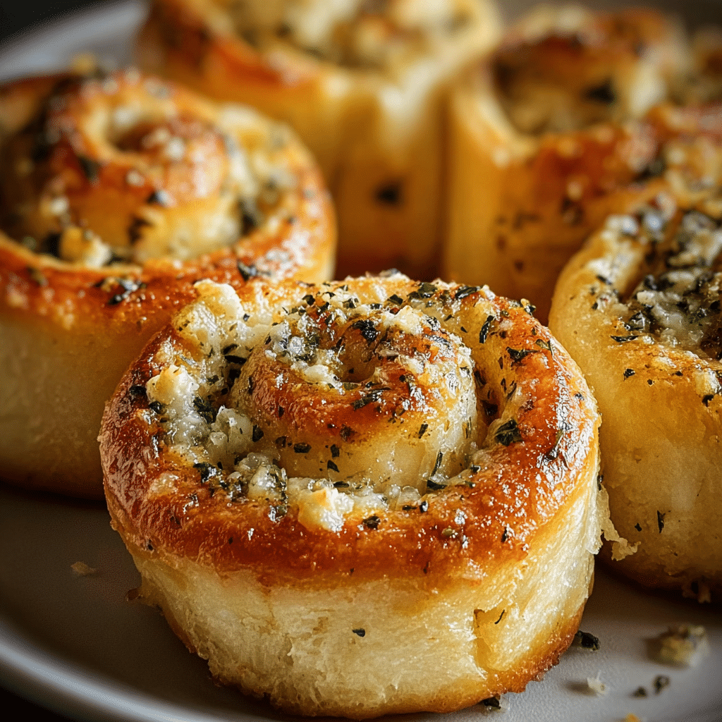 Fluffy Garlic Swirl Rolls Filled with Creamy Herb Butter for ...