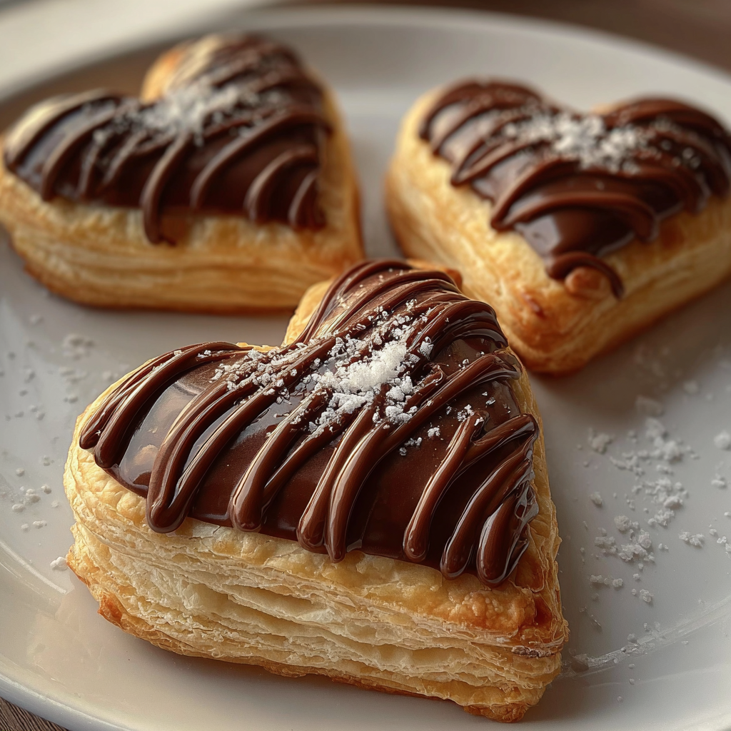 Puff Pastry Chocolate Hearts – Ellie Kitchen